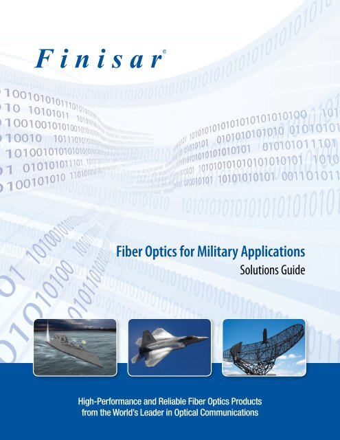 Fiber Optics for Military Applications Solutions Brochure - Finisar
