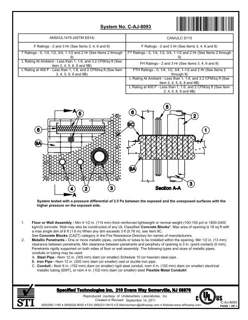 C-AJ-8093 - STI - Specified Technologies Inc