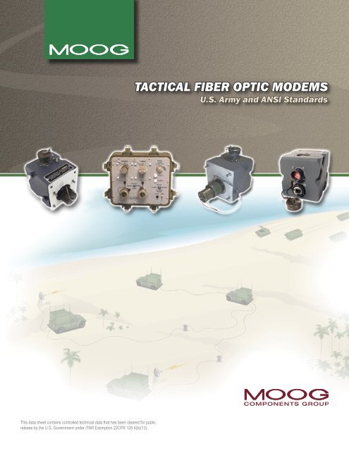 TACTICAL FIBER OPTIC MODEMS - Moog Inc