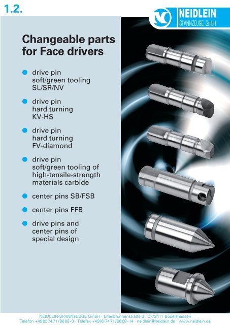 NEI Face Driver Pins - Dimac Tooling