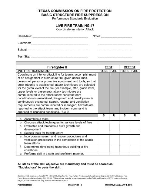 TEXAS COMMISSION ON FIRE