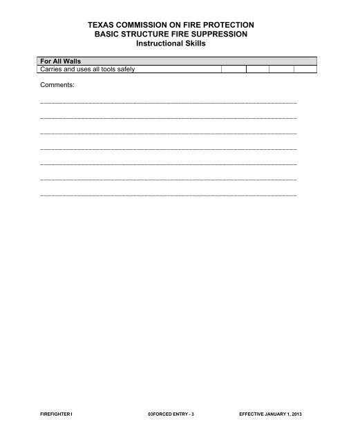 TEXAS COMMISSION ON FIRE