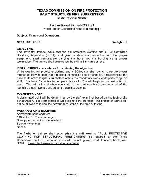 TEXAS COMMISSION ON FIRE