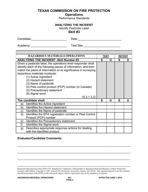 TEXAS COMMISSION ON FIRE