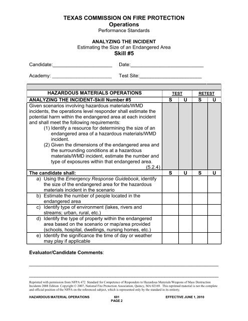TEXAS COMMISSION ON FIRE