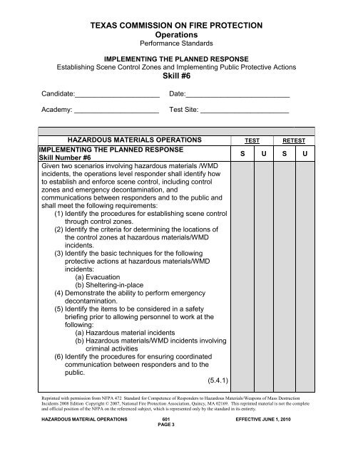 TEXAS COMMISSION ON FIRE