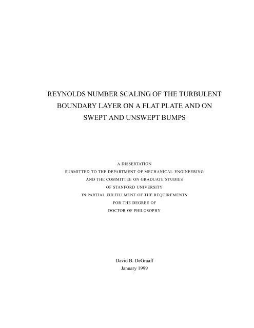 reynolds number scaling of the turbulent - Mechanical Engineering ...