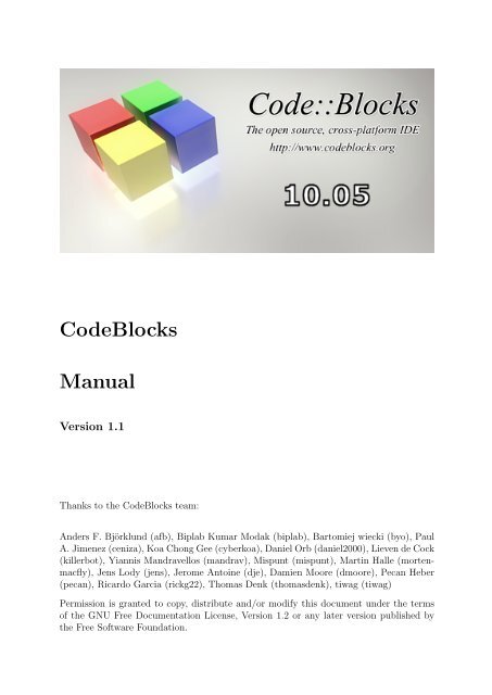 Manual - Code::Blocks