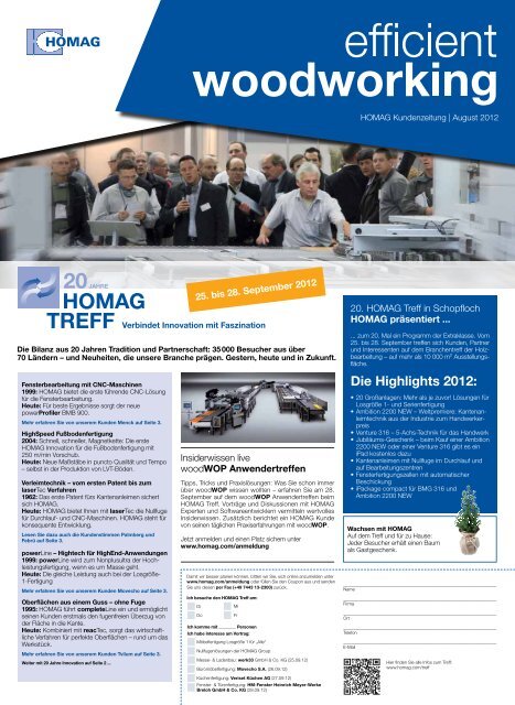 Efficient Woodworking - HOMAG Group