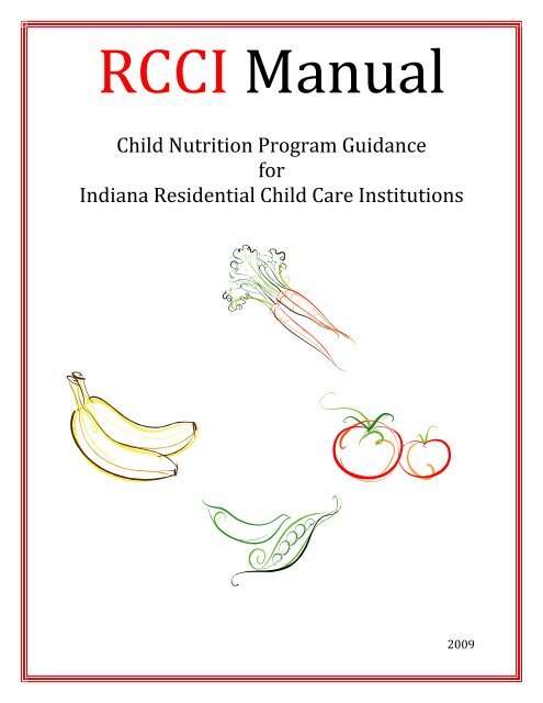 Residential Child Care Manual - Indiana Department of Education