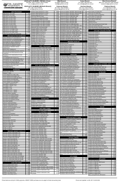 ASUS @ PC GILMORE ( SM Mall of Asia) - HardwareZone.com