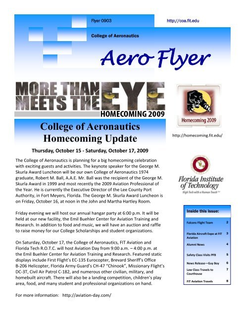 Aero Flyer - College of Aeronautics - Florida Institute of Technology