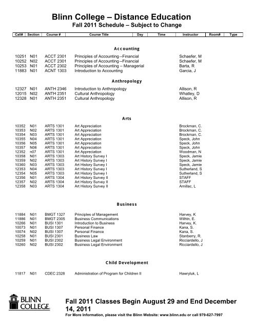 Distance Education - Blinn College