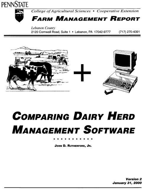 Dairy Herd Management Software - the Center for Dairy Profitability