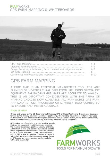 GPS FARM MAPPING - FARMWORKS Precision Farming Systems