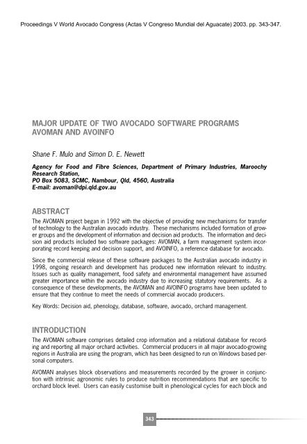 Major Update of Two Avocado Software Programs: Avoman and ...