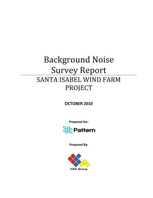 SANTA ISABEL WIND FARM PROJECT - Gobierno de Puerto Rico