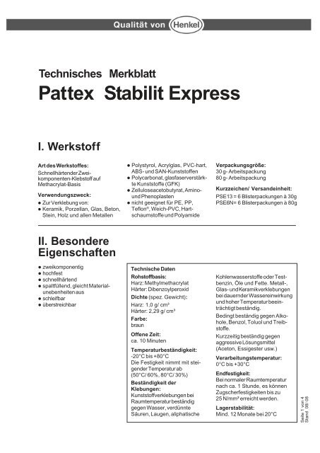 Px Stabilit Express - Henkel