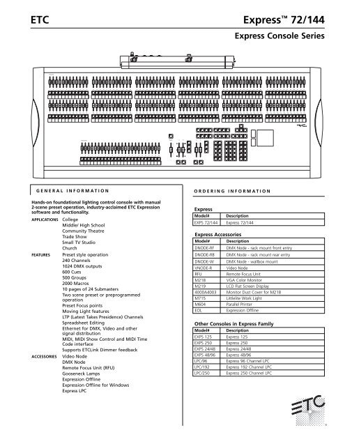 ETC Express™ 72/144