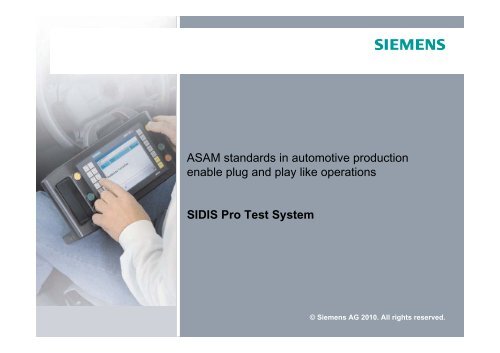 ASAM standards in automotive production enable plug and play like ...