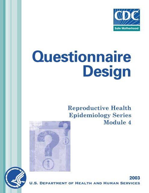 Questionnaire Design Reproductive Health Series Module 4