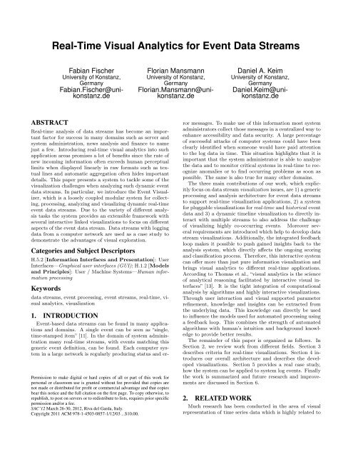 Real-Time Visual Analytics for Event Data Streams - Remove Filter