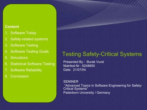 Testing Safety-Critical Systems
