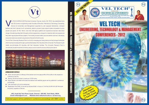 Download Brochure - vel tech
