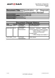 Specification of Memory Mapping - autosar