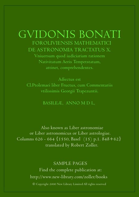 Robert Zoller's Medieval Astrology - New library