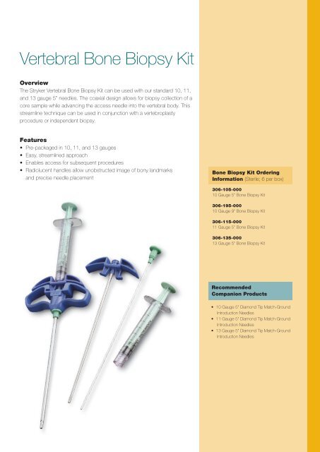 Vertebral Bone Biopsy Kit