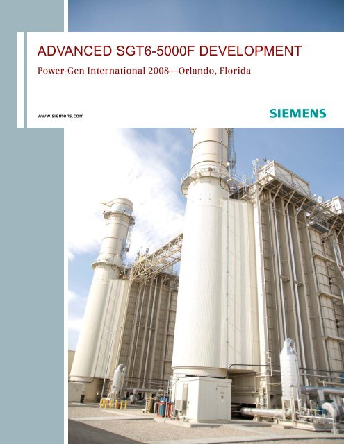 ADVANCED SGT6-5000F DEVELOPMENT - Siemens Energy