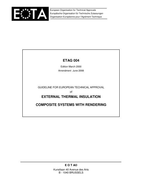 etag 004 external thermal insulation composite systems with rendering