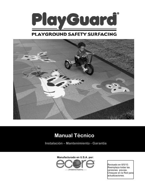 Manu ual Téc cnico - PlayGuard Safety Surfacing