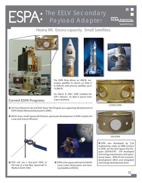 ESPA:The EELV Secondary Payload Adapter - Moog Inc