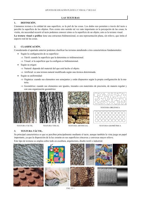 Ejemplos De Texturas Táctiles