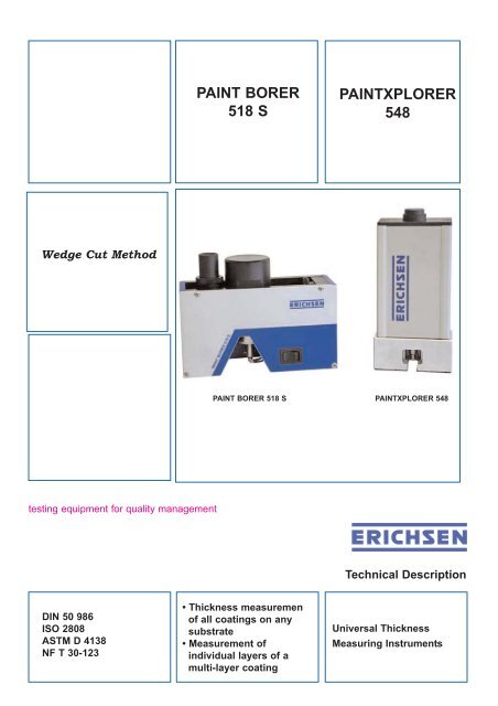 PAINTXPLORER 548 PAINT BORER 518 S