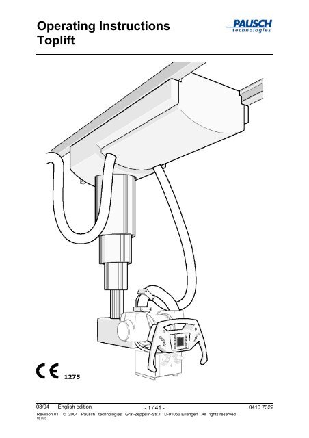 Operating Instructions Toplift - Pausch LLC