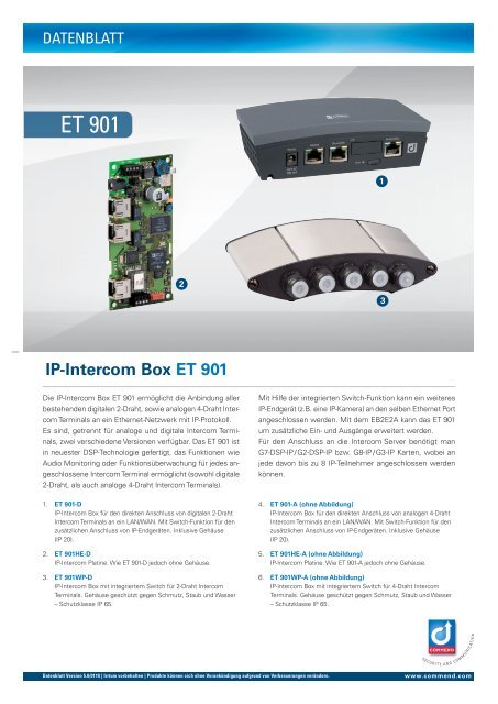 IP-Intercom Box ET 901 - Commend AG