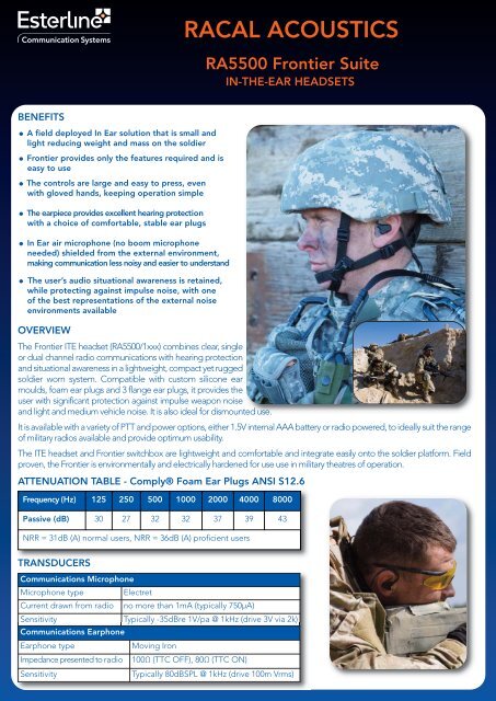 RACAL ACOUSTICS - Esterline