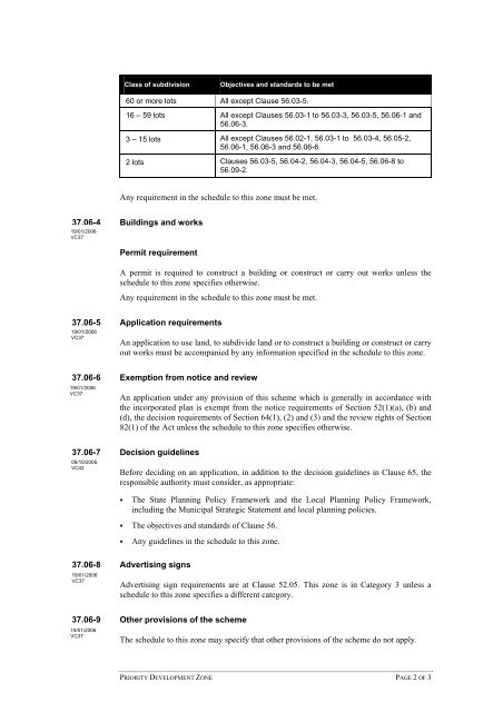 Class of subdivision Obje