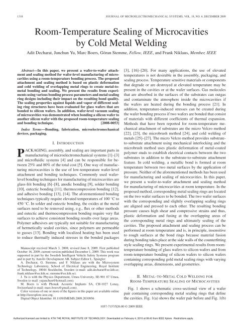 packaging - School of Electrical Engineering