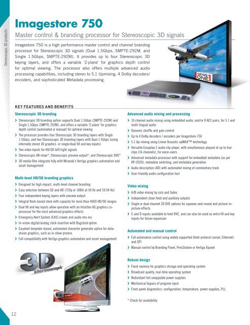 Imagestore 750 - Miranda Technologies