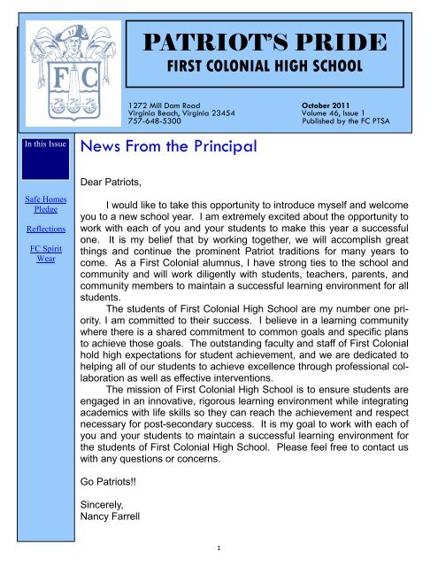 First Colonial High School Logo Home