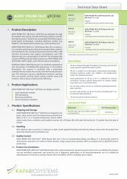KAPA SYBR® FAST qPCR Kit Master Mix (2X ... - Kapa Biosystems