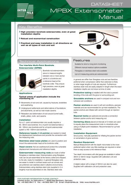 MPBX Extensometer Manual - Interfels