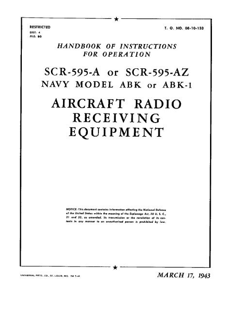 ABK IFF operators manual - Tube Radio Australia