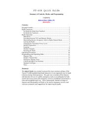 Yaesu FT-60 Cheat Sheet Store a Frequency in a Memory Channel ...