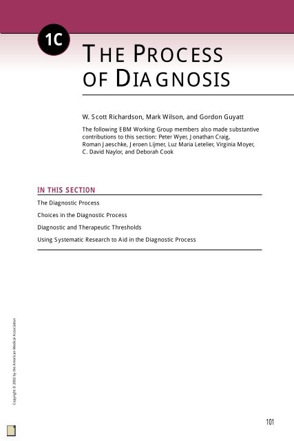 THE PROCESS OF DIAGNOSIS - Department of Medicine