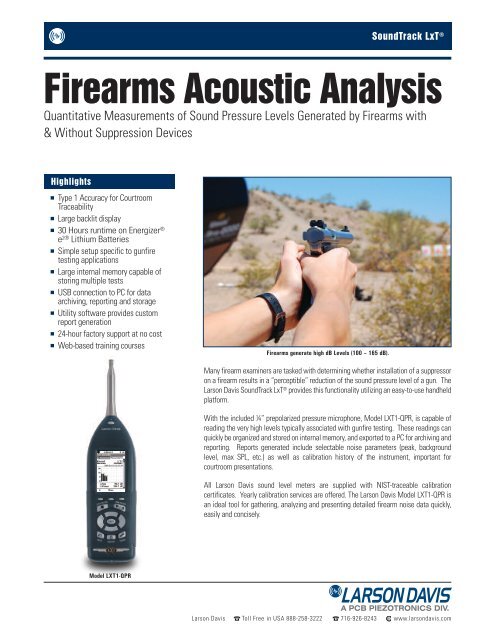 Firearms Acoustic Analysis - Larson Davis